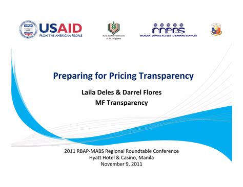 Preparing For Pricing Transparency Ppt