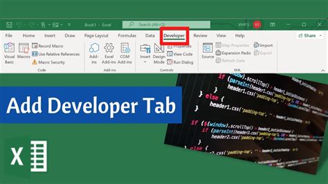 How To Add Developer Tab In Excel Show Up In Ribbon Enable Developer