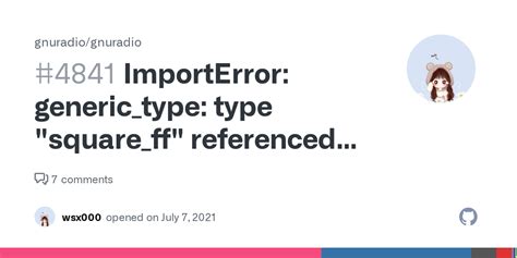 Importerror Generictype Type Squareff Referenced Unknown Base Type Grblock · Issue
