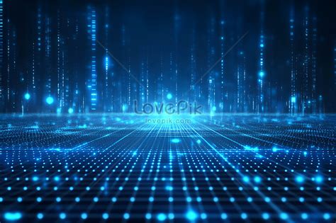 파란색 빛나는 디지털 기술 배경