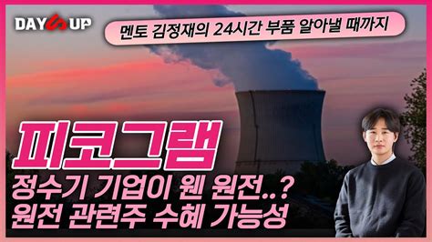 피코그램 주가 전망 정수기 기업이 웬 원전 원전 관련주 수혜 가능성 Youtube