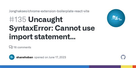 uncaught syntaxerror cannot use import statement outside a module at