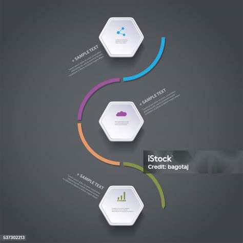 인포그래픽 컨셉입니다흐름표 차트별 디자인식회사연혁 Hexagons 0명에 대한 스톡 벡터 아트 및 기타 이미지 0명 2015년 개념 Istock