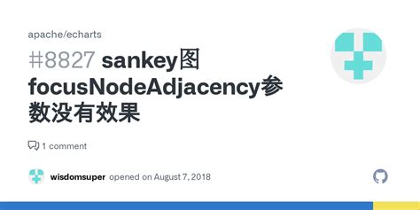Sankey图 Focusnodeadjacency参数没有效果 · Issue 8827 · Apacheecharts · Github