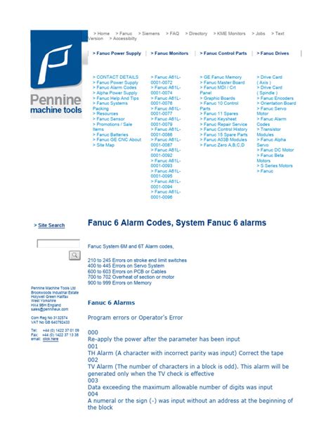 Fanuc 6 Alarms Pdf Parameter Computer Programming Computer Hardware