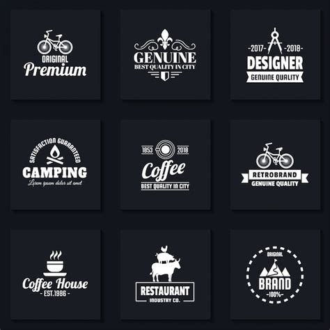 배너 빈티지 레트로 벡터 로고 프리미엄 벡터