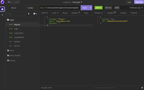 User Login Api And Database
