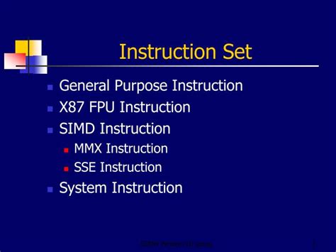 Ppt Instruction Set Powerpoint Presentation Free Download Id852784