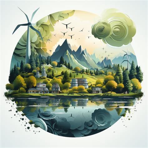 Premium Vector Geometric Vector Renewable Energy Vector On White Backgro