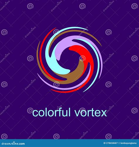 Colorful Vortex Simple Isolated Flat Vector Design Stock Vector