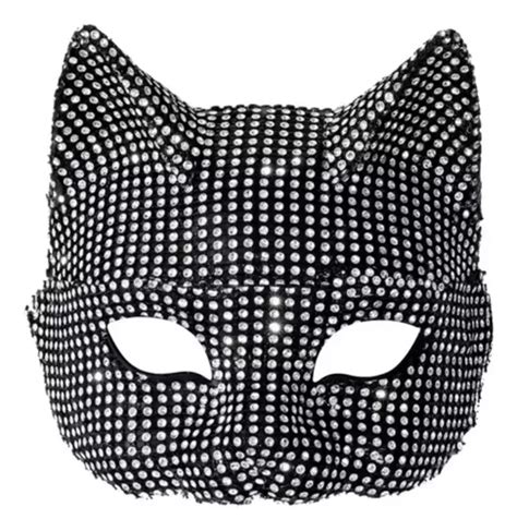 Shiny Cat Ear Masks Halloween Party Kitten Half Masks Mercadolivre