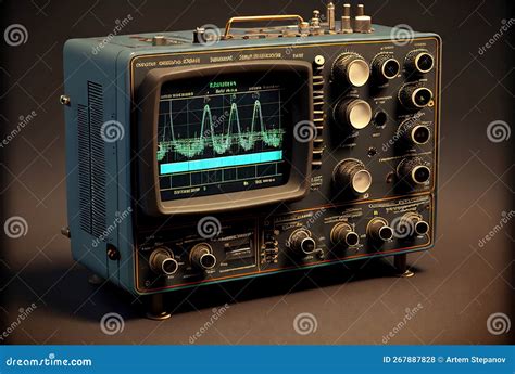 Oscilloscope Device Set Cartoon Vector 212358861