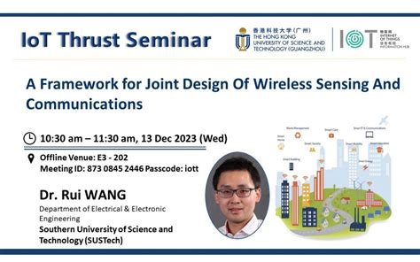 Iot Seminar A Framework For Joint Design Of Wireless Sensing And Communications University