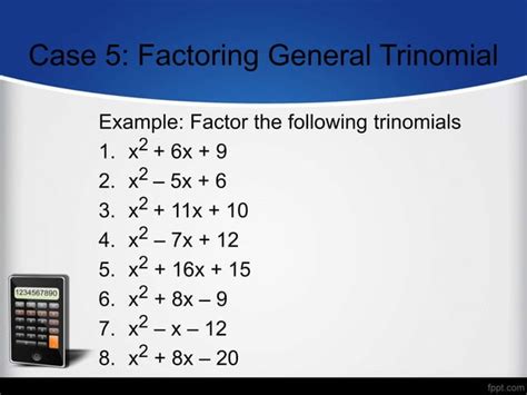 Factoring General Trinomial Ppt