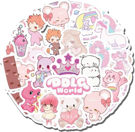 20 Pcs Stickers Pack Ddlg Aesthetic Vinyl Colorful