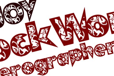 ClockWork Font Xerographer Fonts FontSpace