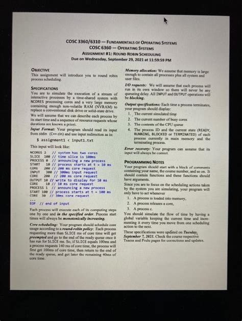 COSC FUNDAMENTALS OF OPERATING SYSTEMS Chegg Com