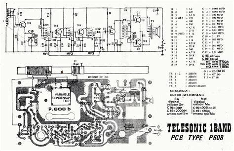 Yankee Charlie One Charlie Whisky Kilo Skema Radio Transistor Jadul