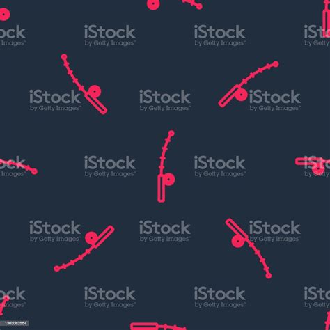 레드 라인 낚싯대 아이콘은 검은 색 배경에 매끄러운 패턴을 격리 큰 물고기를 잡아 낚시 장비 및 물고기 양식 주제 벡터 강에 대한 스톡 벡터 아트 및 기타 이미지 Istock