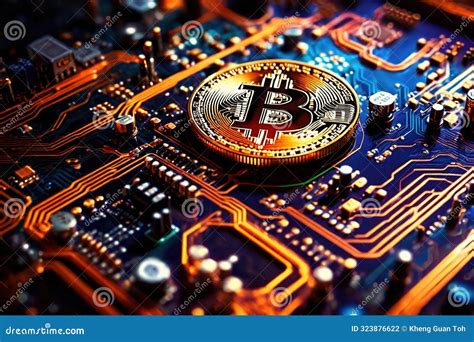 Bitcoin Neural Network Digital Circuitry Concept Electronic Crypto