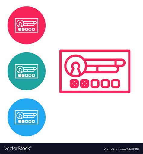 Red Line Create Account Screen Icon Isolated Vector Image