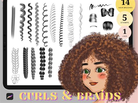 How To Draw Blue Curly Hair On Procreate Easy Beginner Tutorial