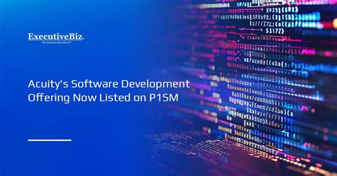 Acuitys Software Development Offering Now Listed On P1sm