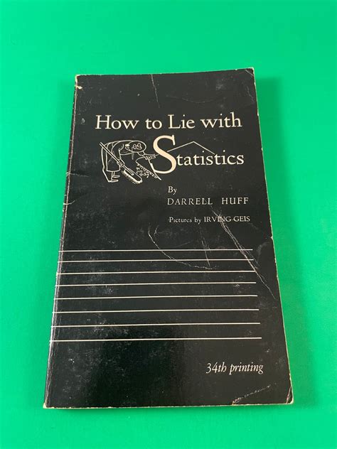 How To Lie With Statistics By Darrell Huff PB Paperback Vintage W W Norton Etsy