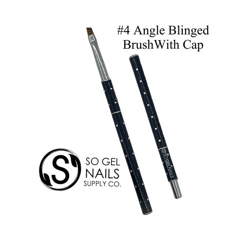 4 Angle Blinged Brush With Cap So Gel Nails™ Supply Company