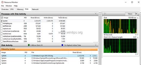 fix cbs log causes high disk usage in windows 10 solved
