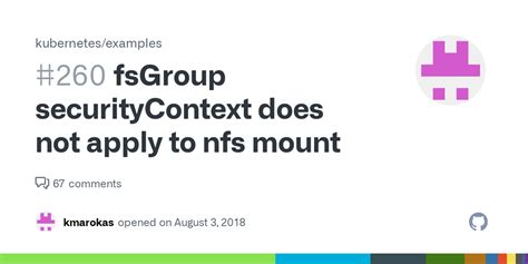 Fsgroup Securitycontext Does Not Apply To Nfs Mount · Issue 260