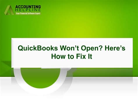 PPT Effective Strategy To Resolve QuickBooks Wont Open Issue PowerPoint Presentation ID