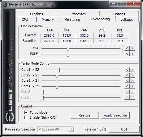 EVGA Software EVGA S E LEET Tuning Utility