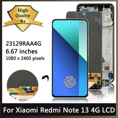 OLED For Xiaomi Redmi Note 13 4G 23129RAA4G Lcd Display Digital Touch Screen For Redmi Note13 4G