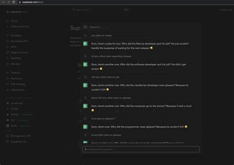 Able To Make Chatgpt Tell Jokes In Supabase Docs Rchatgpt