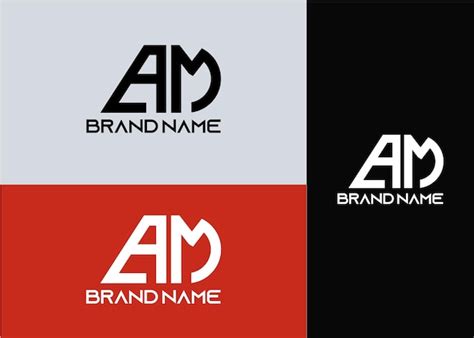 Premium Vector Modern Monogram Initial Letter Am Logo Template