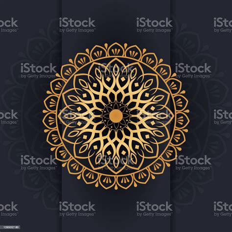 황금 아라베스크 패턴 아랍어 이슬람 동쪽 스타일 럭셔리 만다라 배경 0명에 대한 스톡 벡터 아트 및 기타 이미지 0명 검은색 꽃 식물 Istock