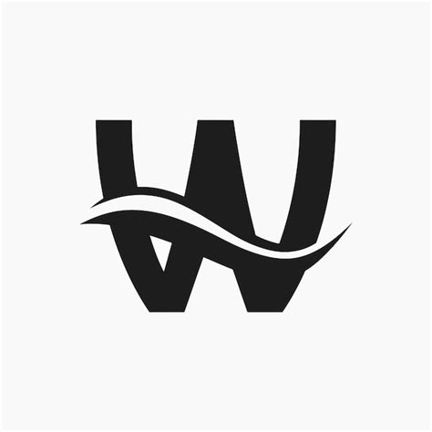 Premium Vector W Letter And Wave Logo Vector