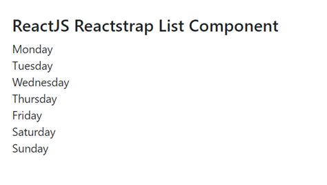 ReactJS Reactstrap 列表组件 码农参考