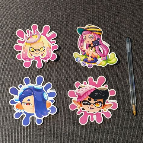 Splatoon Sticker Splatoon Mix And Match Stickers Games Etsy
