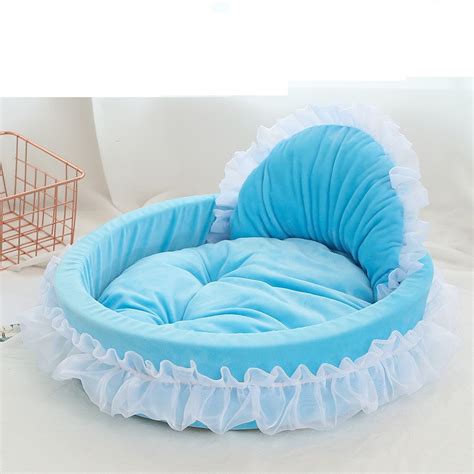 Badu Bg Луксозна кучешка къща Развъдник Princess Lace Cat Nest Mat Прекрасно легло за домашни
