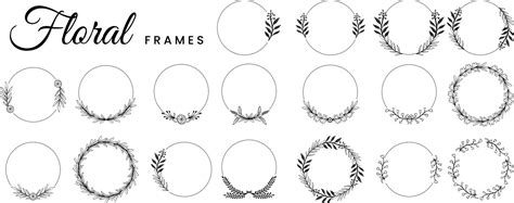 Decorative Floral Corner Design Elements Hand Vector Image