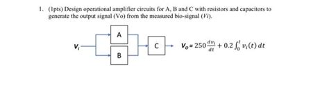 Solved 1pts Design Operational Amplifier Circuits For