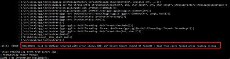 Mysql Ogg Call To Vamread Returned With Error Status Segmentfault