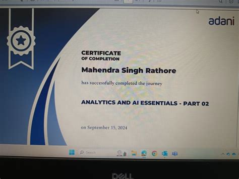 Mahendra Singh Rathore On Linkedin Im Excited To Share That Today I Ve Obtained New