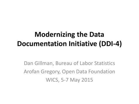 Modernizing The Data Documentation Initiative Ddi 4