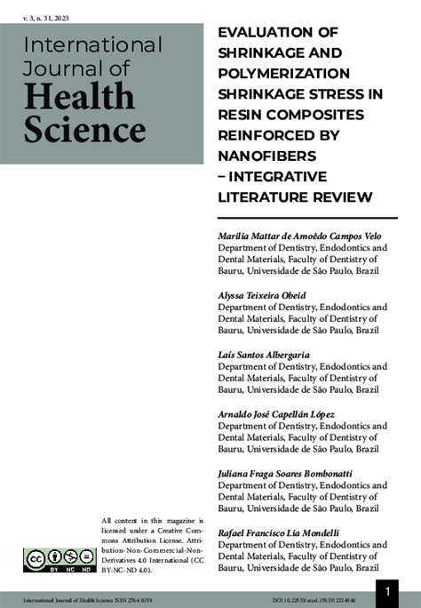 Pdf Evaluation Of Shrinkage And Polymerization Shrinkage Stress In Resin Composites Reinforced