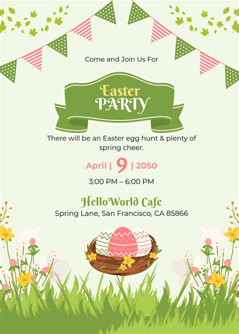 Free Easter Invitation Templates Editable And Printable
