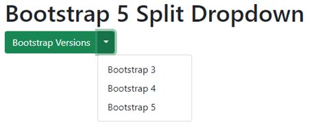 Bootstrap 5 Dropdown