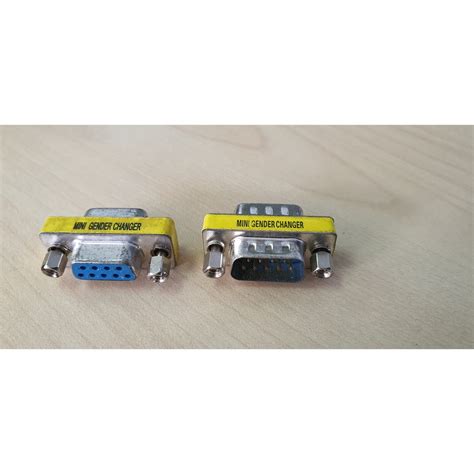 Clear Stock Serial Rs DB Gender Changer Adapter Pair Of Units Opposite Gender Shopee